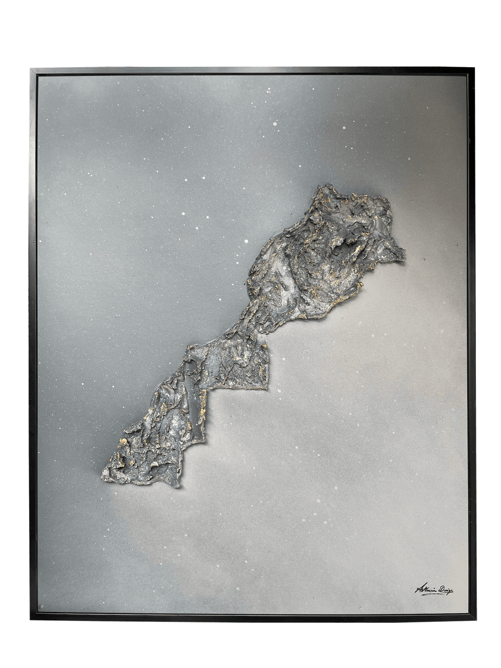 Tableau carte du Maroc en relief – Artmain design