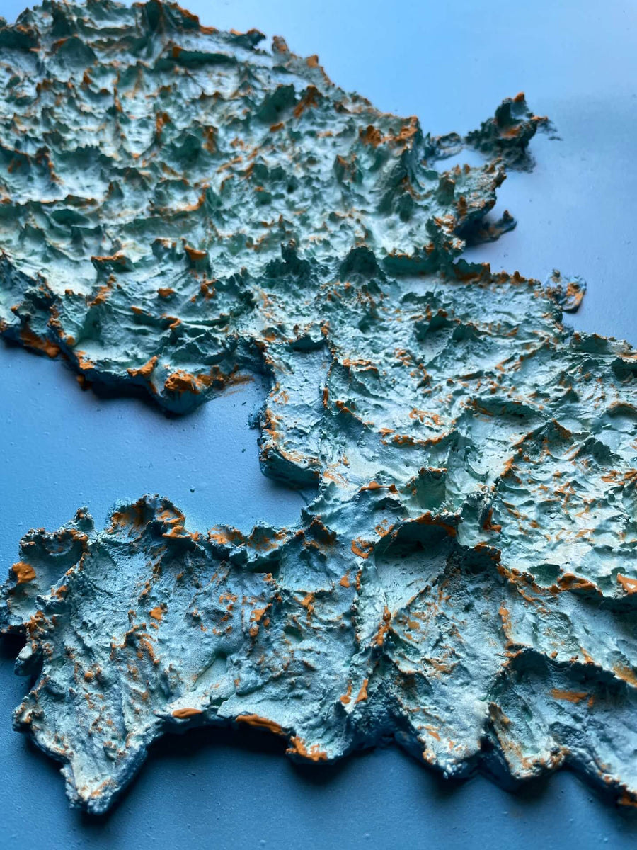 Tableau de la Martinique en relief – Artmain design